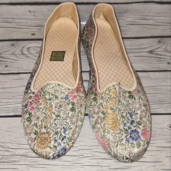 Daniel Green | Shoes | Vintage Daniel Green Lotus Floral Jacquard ...